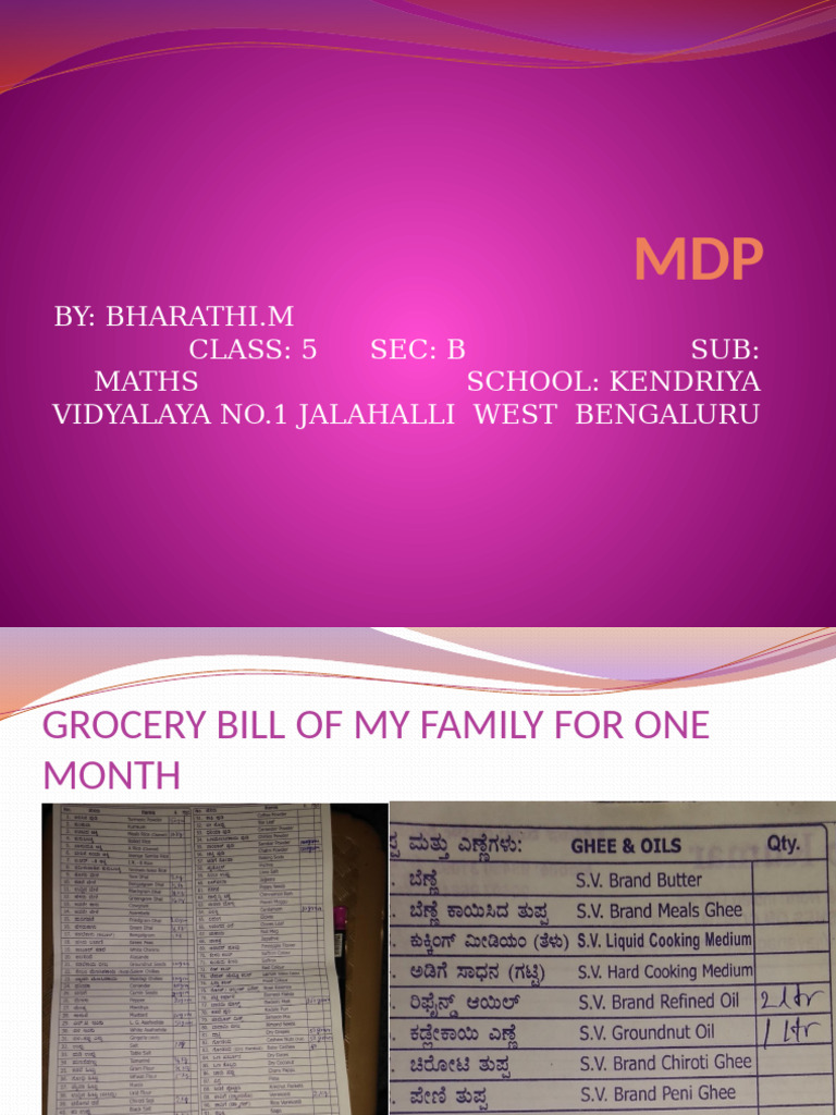 MDP Maths Bharathi.m | PDF