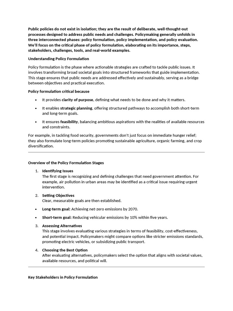 Public Policies Do Not Exist in Isolation | PDF | Policy | Sustainability