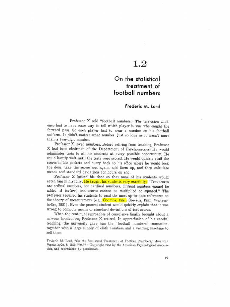 Statistical Analysis of Football Numbers | PDF | Statistics | Sampling ...