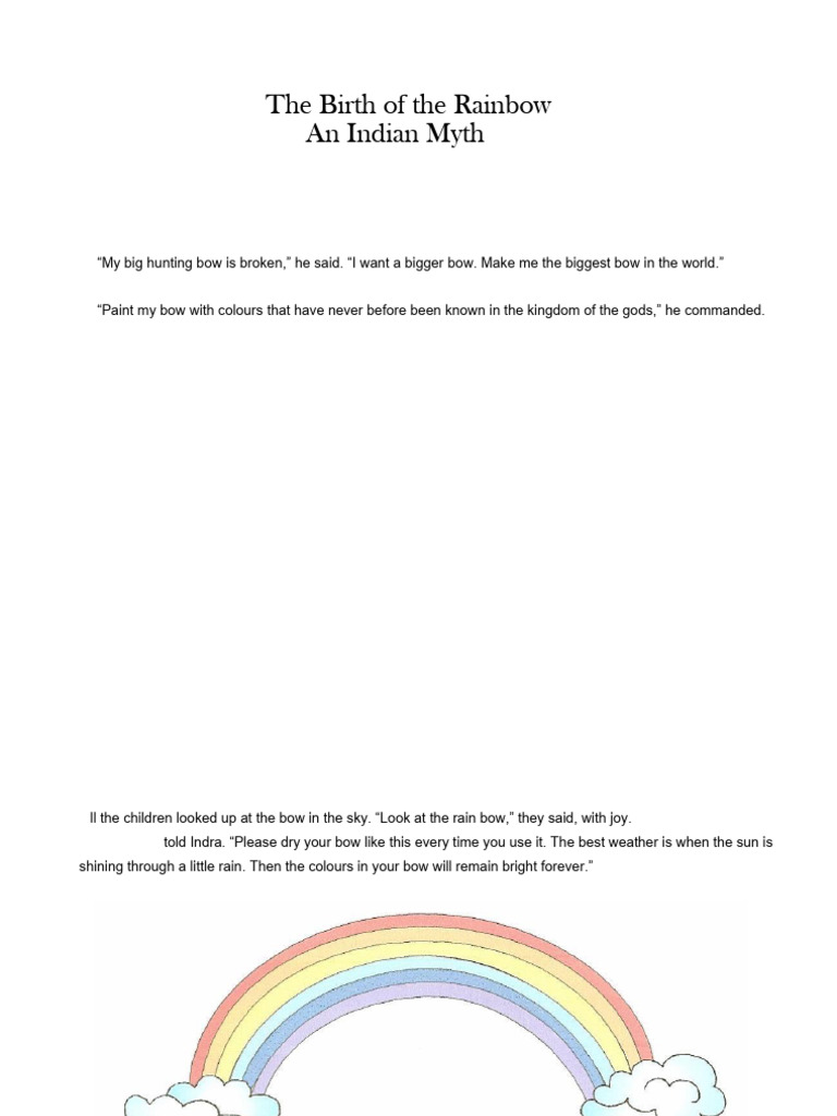 GR 4 Myth - The Birth of The Rainbow | PDF