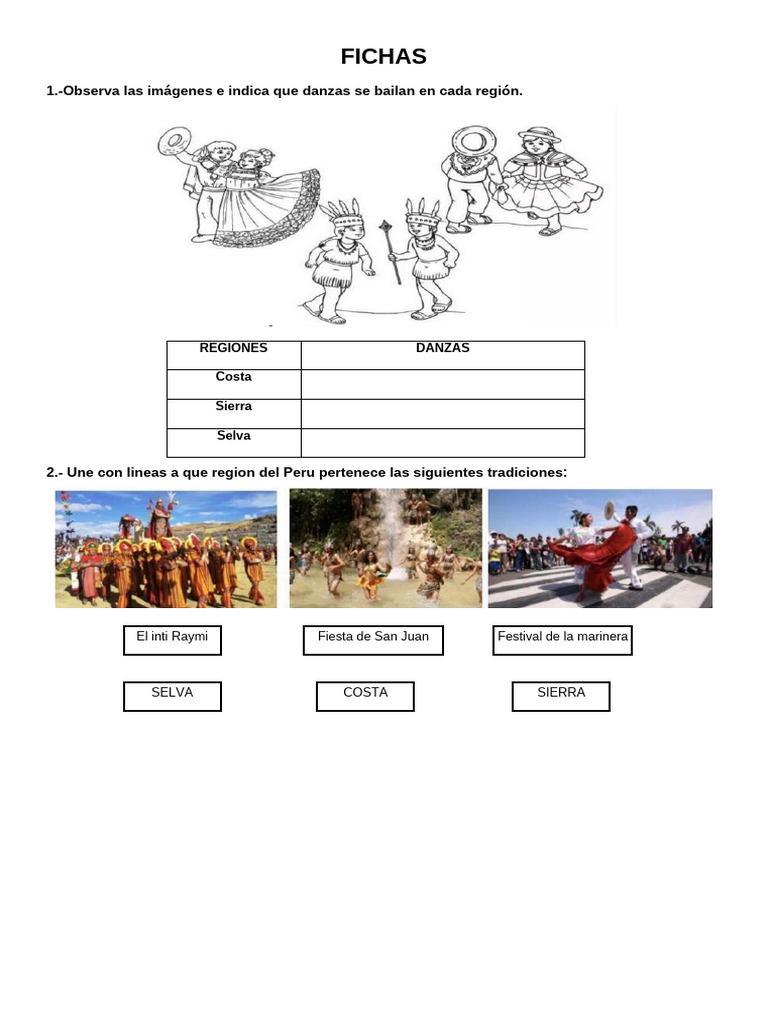 Ficha de Aprendizaje de Un Lapbook de Las Regiones | PDF