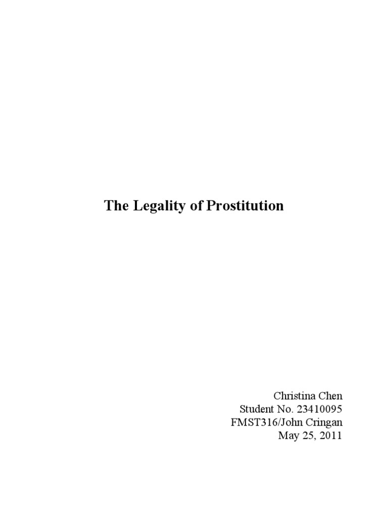 The Legality of Prostitution | PDF | Prostitution | Brothel