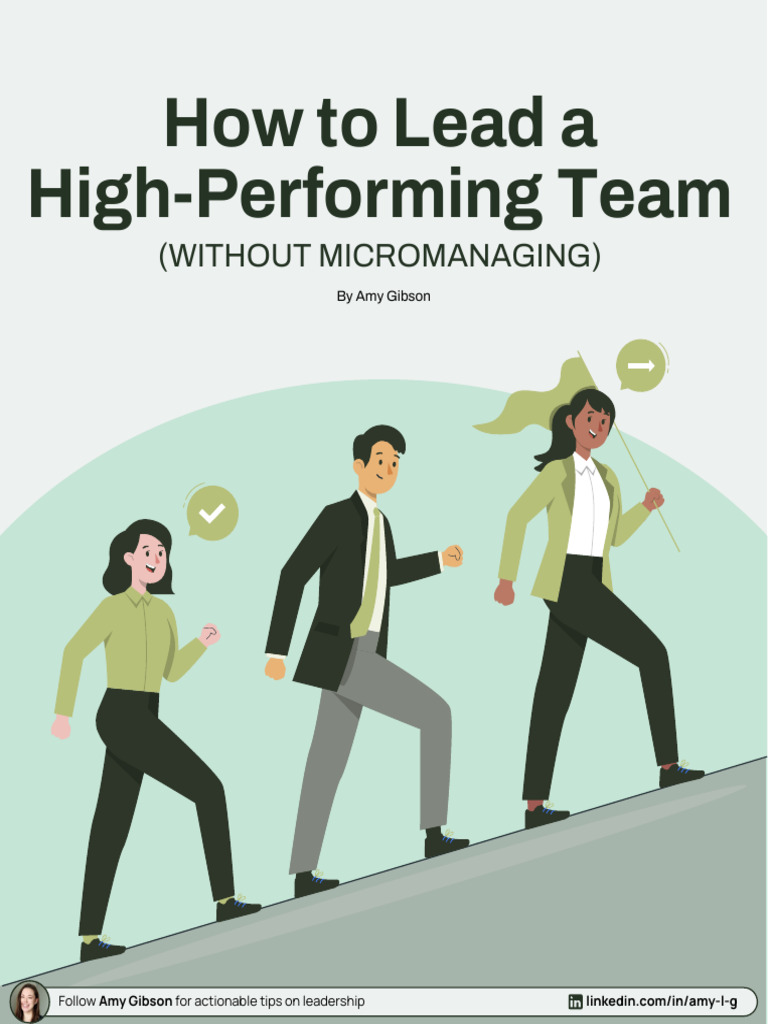 How To Lead A High Performing Team | PDF | Leadership | Behavior Modification