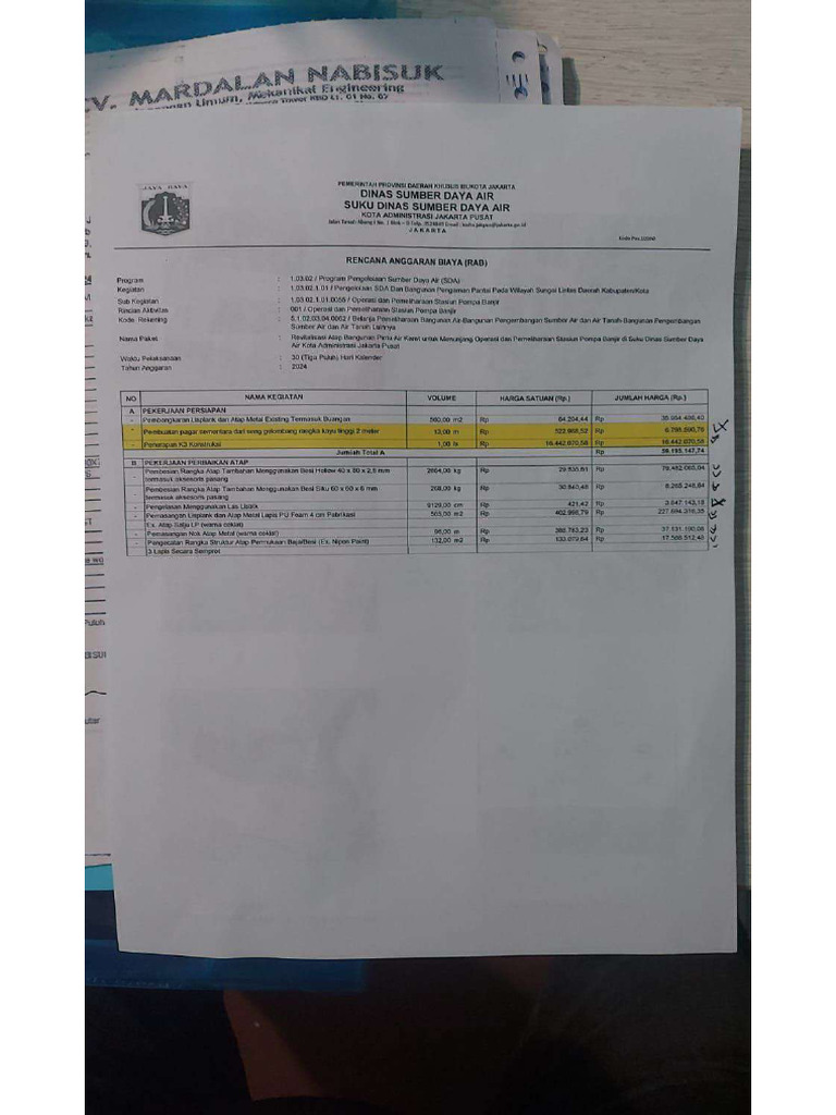Rab Rehab Atap | PDF