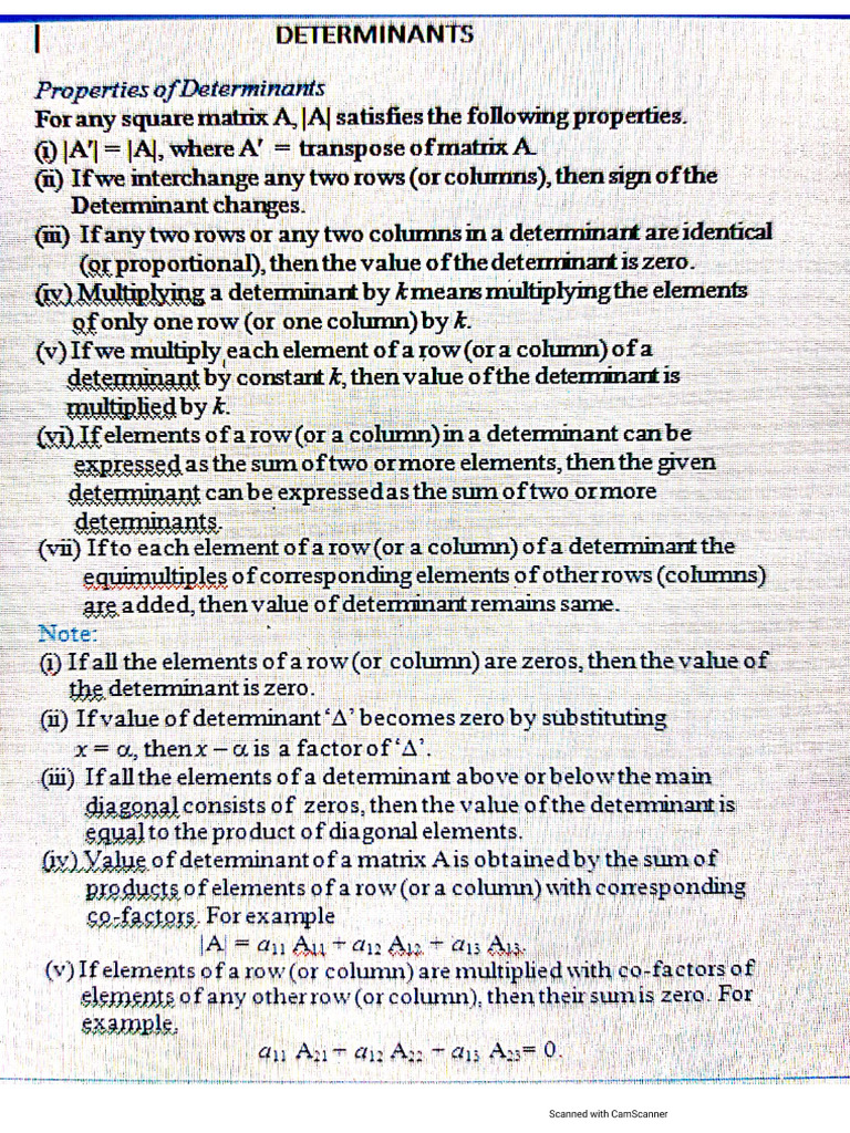 12 Determinant | PDF