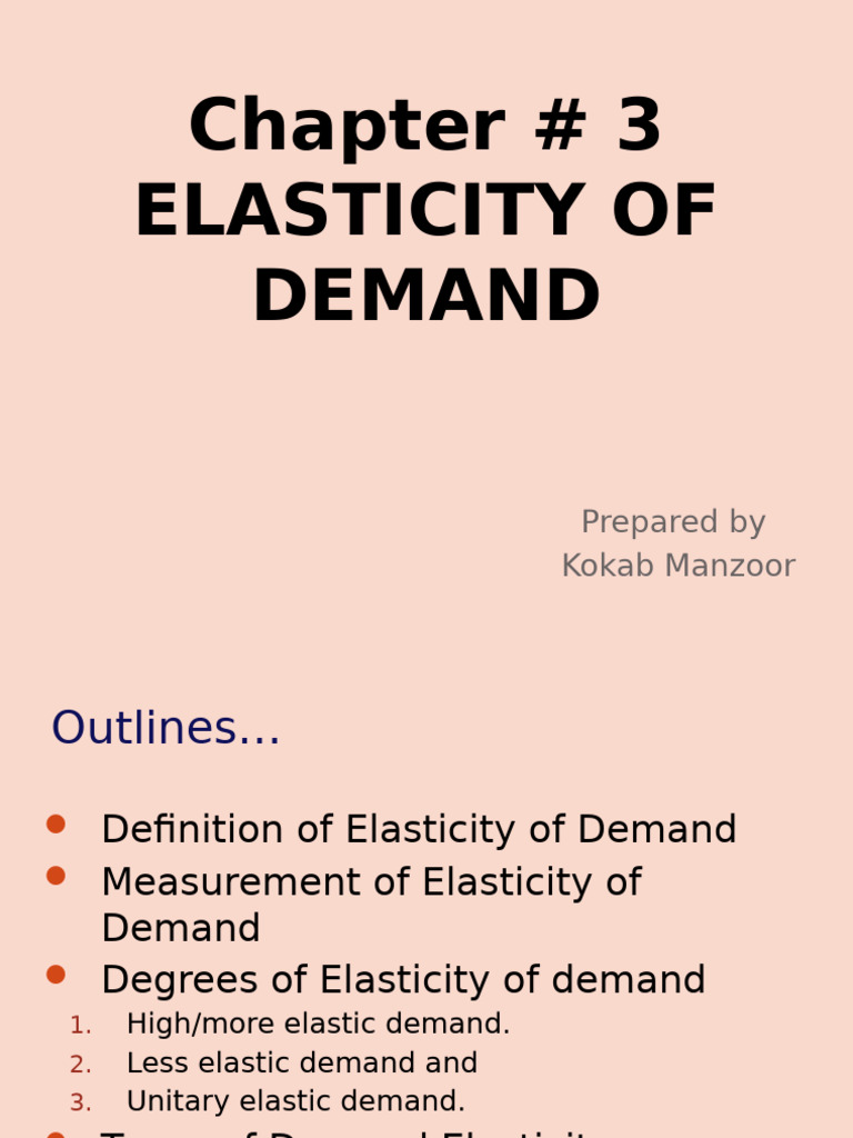 Understanding Demand Elasticity Concepts | PDF | Demand | Elasticity ...
