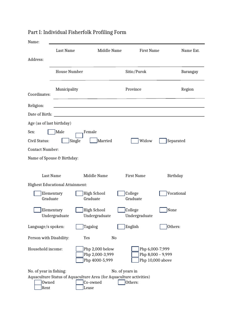 SAAD-PRRA-Form-No.-2 | PDF | Fishery | Aquaculture