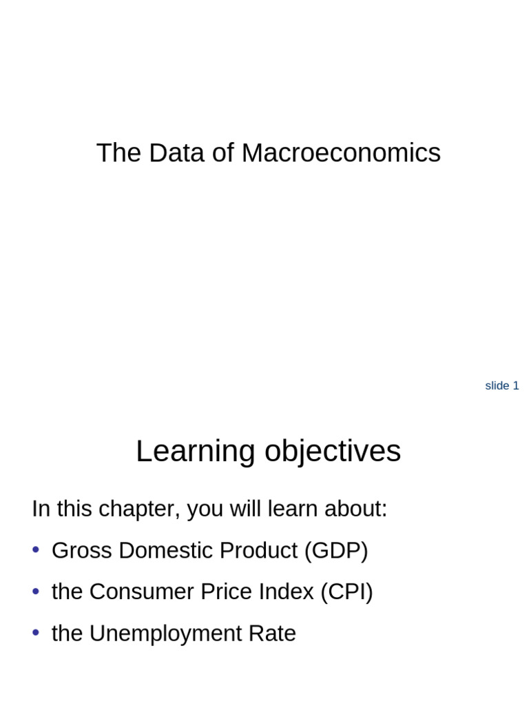 Key Macroeconomic Indicators Explained | PDF | Cost Of Living ...