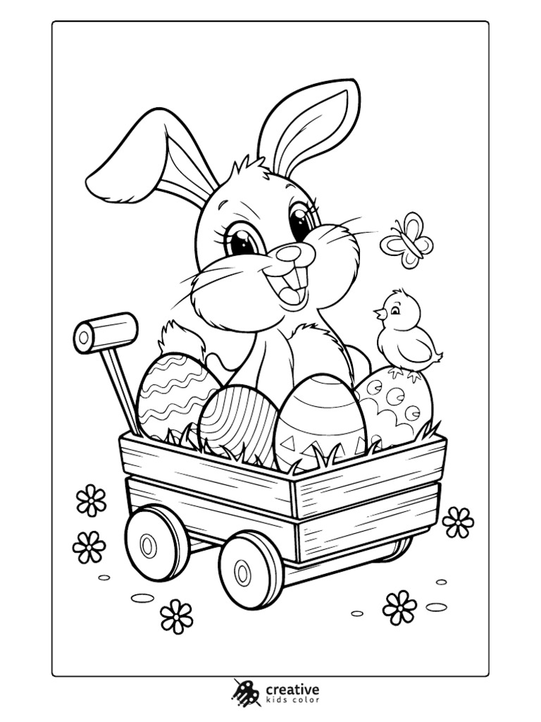 Cute Easter Animals Coloring Page | PDF