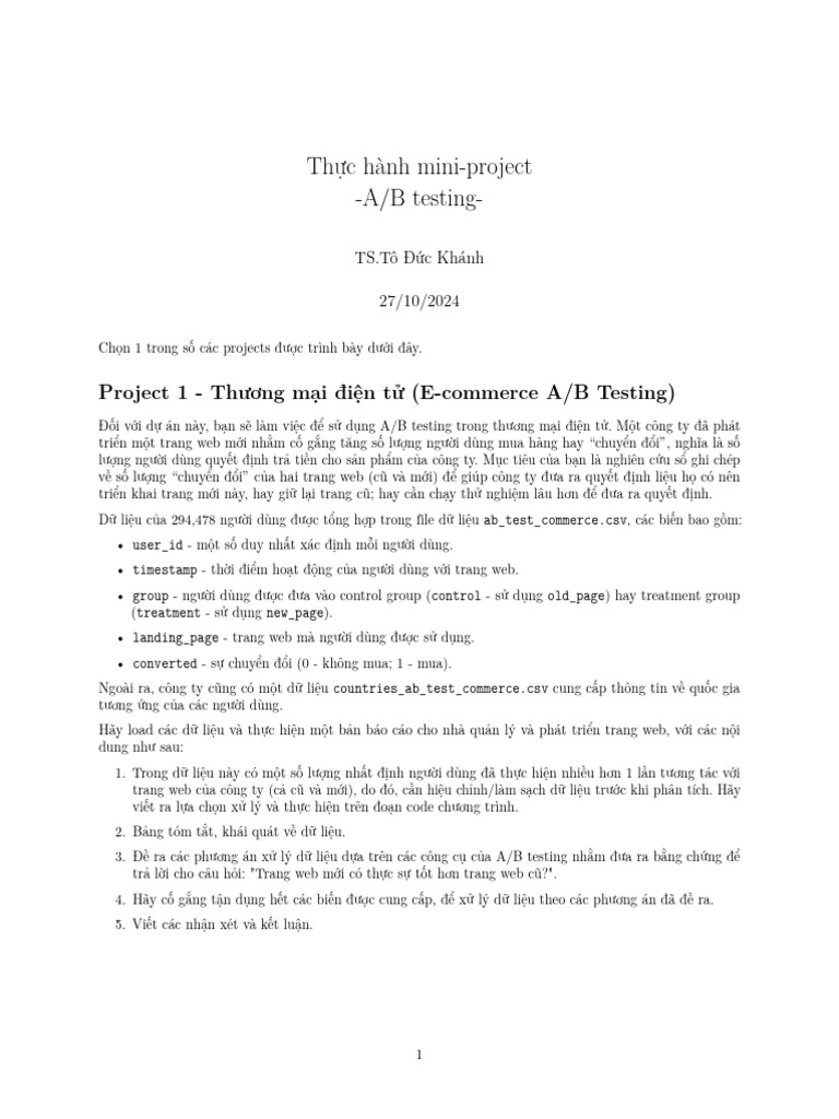 R Practice AB Testing | PDF