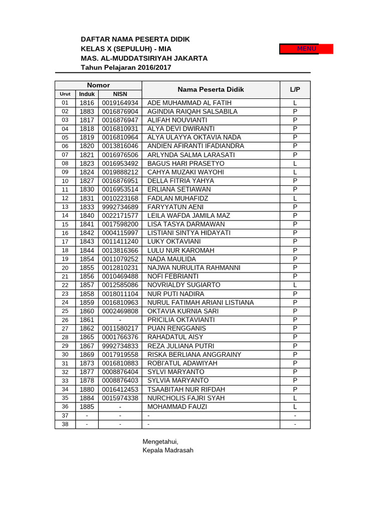 Aplikasi Nilai Penjasorkes Baru (SMT Ganjil Tp. 2016-2017) | PDF