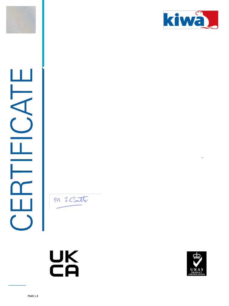 UKCA Certificate for SIT 820 Nova Control | PDF | Valve | Alternating ...