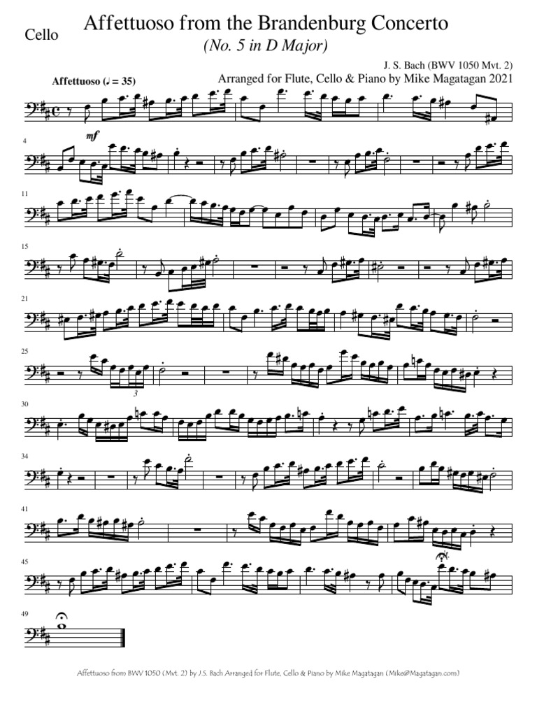 (Free Scores - Com) Bach Johann Sebastian Affettuoso From The ...