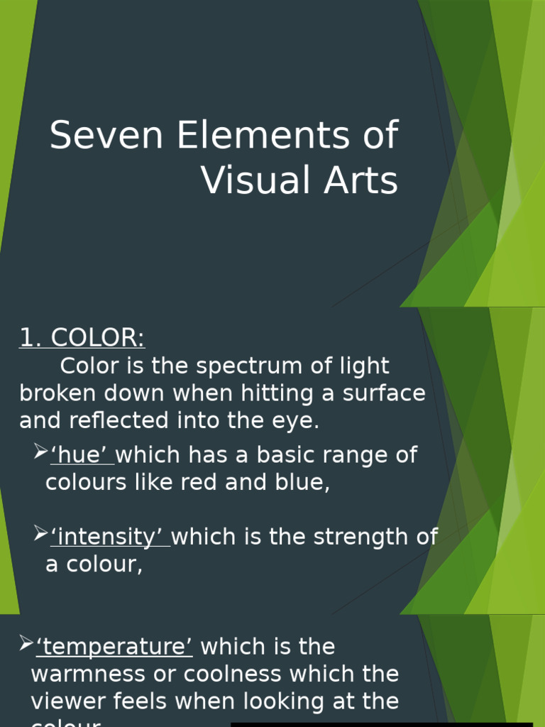 Seven Elements of Visual Arts | PDF