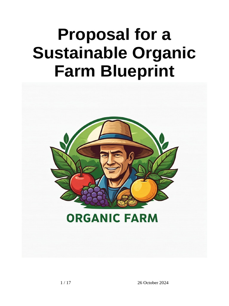 Proposal For A Sustainable Organic Farm Blueprint | PDF | Manure | Compost