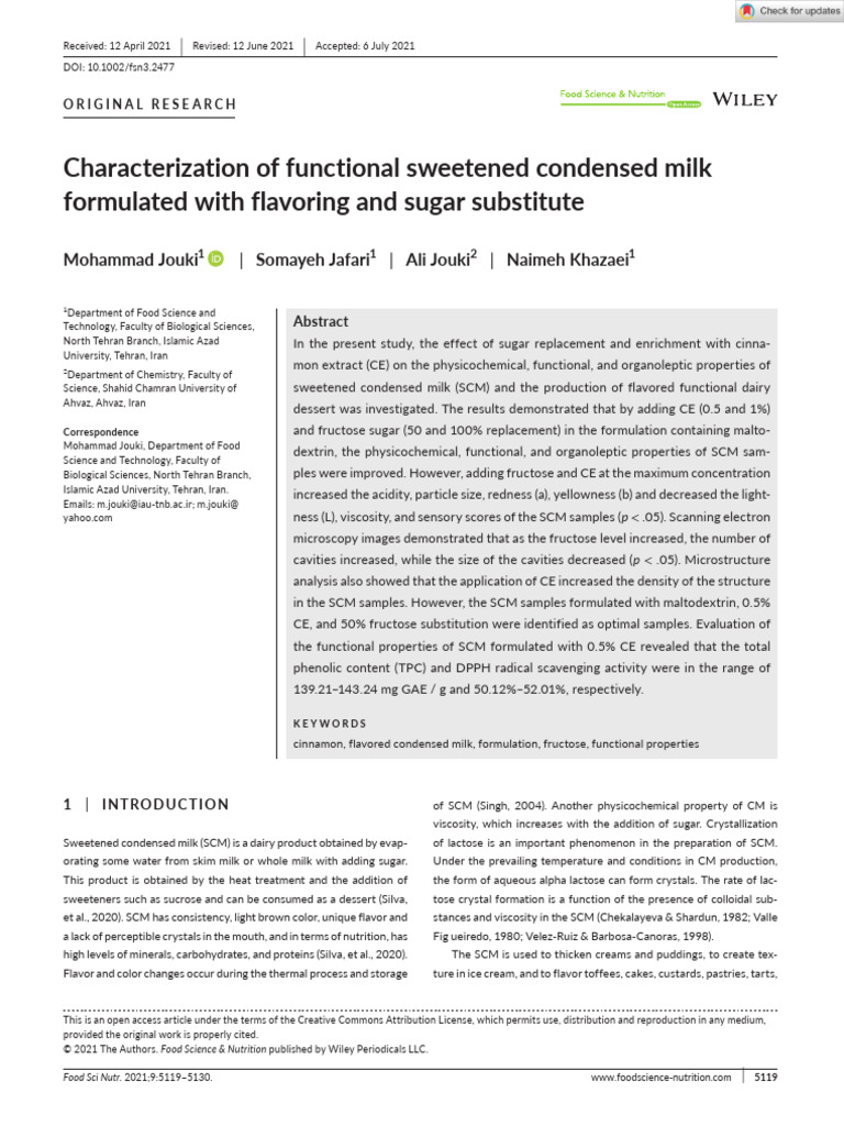 Food Science Nutrition - 2021 - Jouki - Characterization of Functional ...