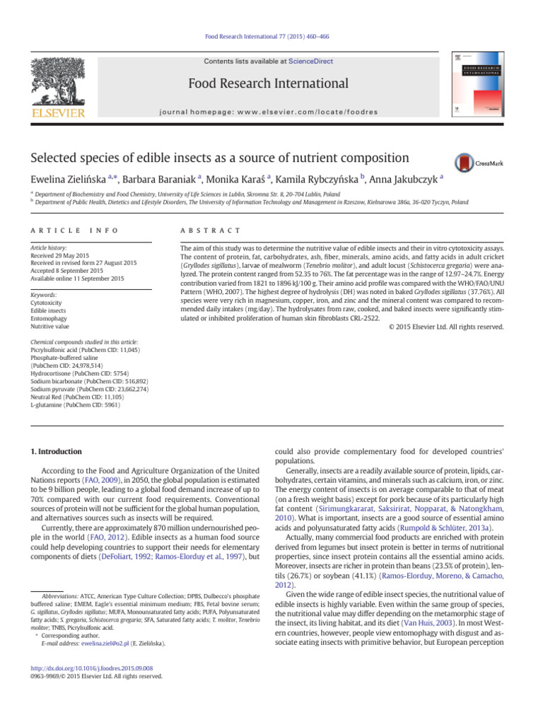 8-Selected Species of Edible Insects As A Source of Nutrient ...