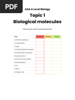 AQA A-Level Biology Checklist | PDF | Biology | Genetics