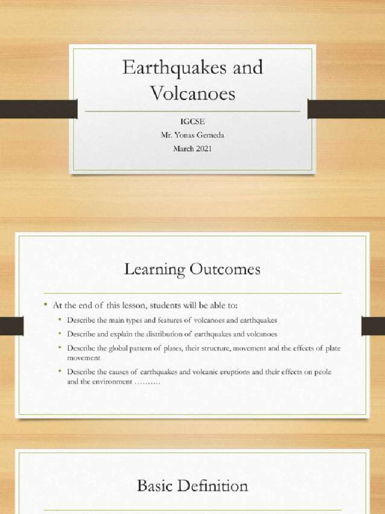 Earthquake and Volcanoes | PDF