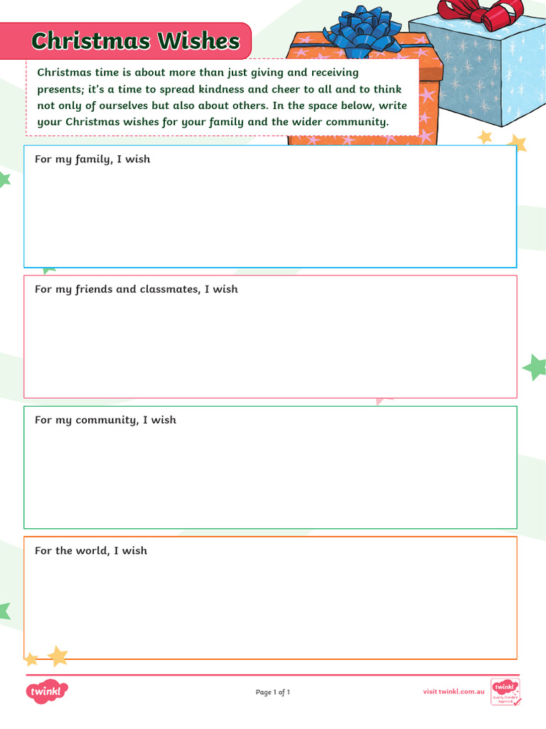 Au L 1637295288 Christmas Wishes Writing Task Ver 1 | PDF