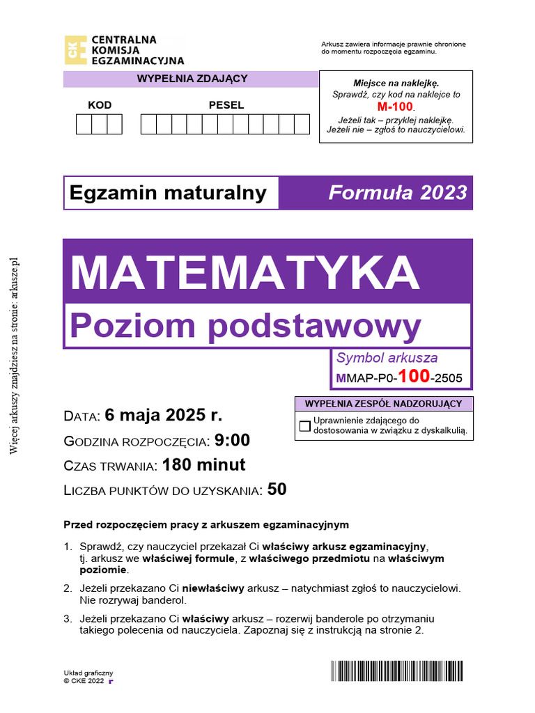 Matura Poziom Podstawowy | PDF