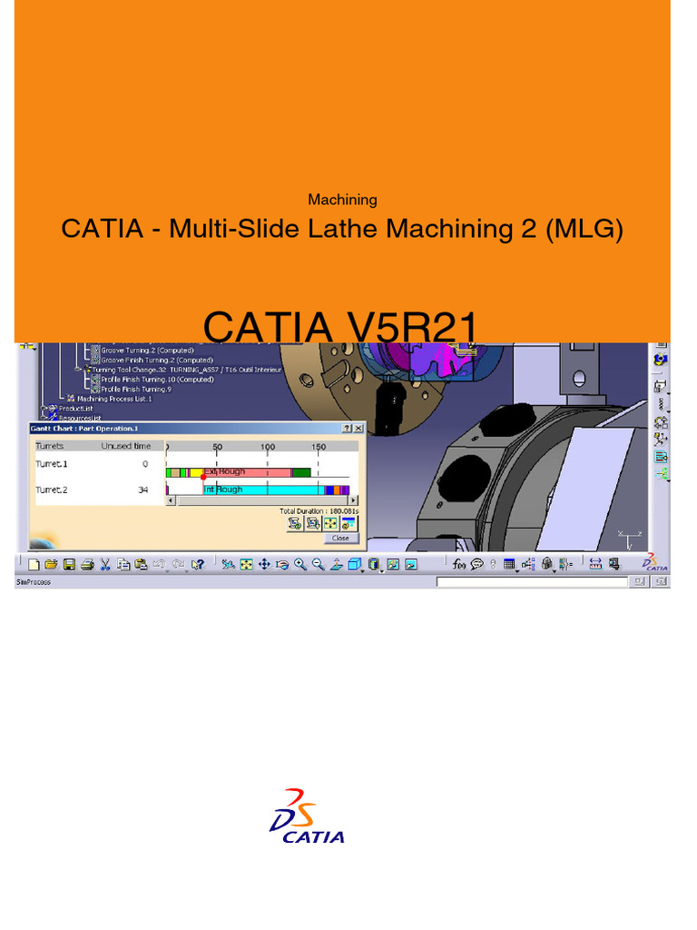 CATIA - Multi-Slide Lathe Machining 2 (MLG) | PDF | Computing