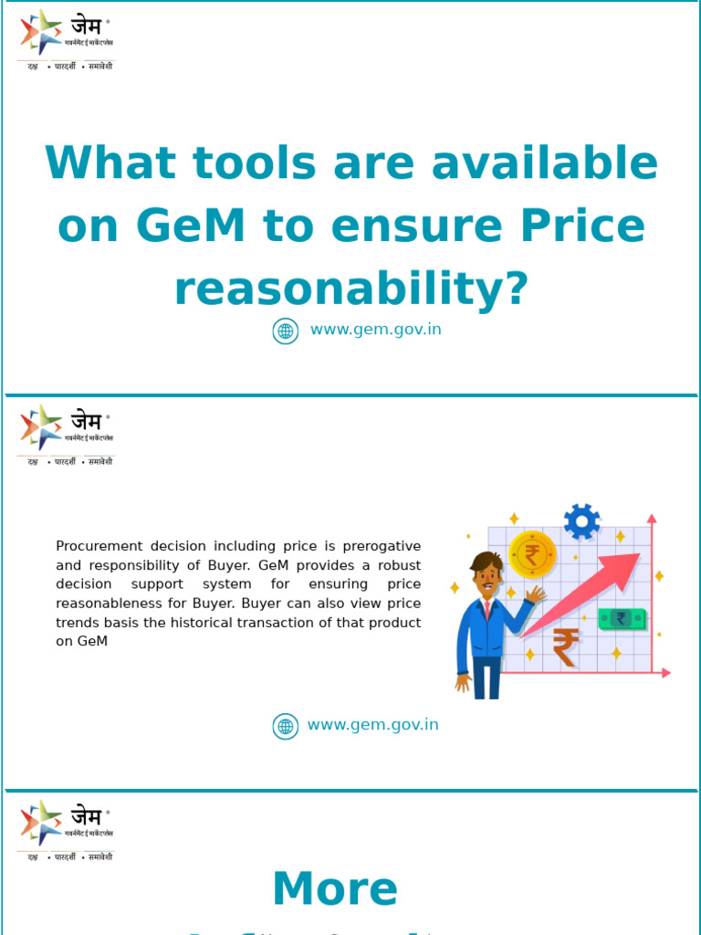 What Tools Are Available On GeM To Ensure Price Reasonability | PDF