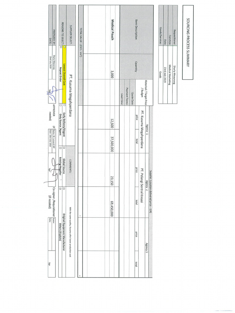 Bidding Form Pouch | PDF