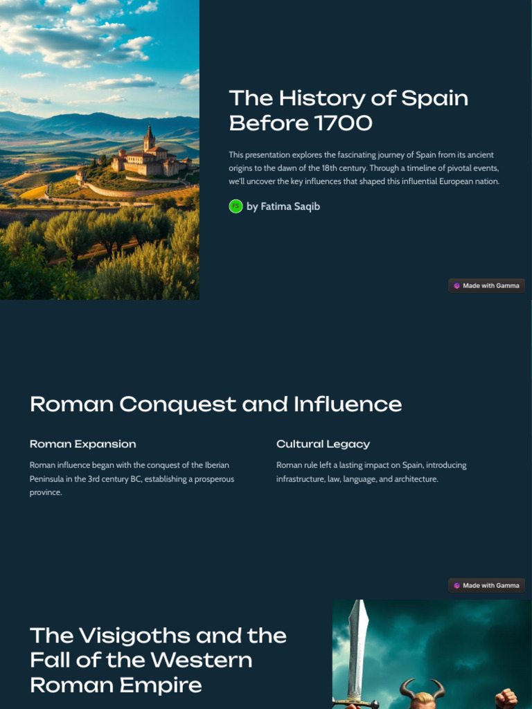 The History of Spain Before 1700 | PDF | Al Andalus | Spain