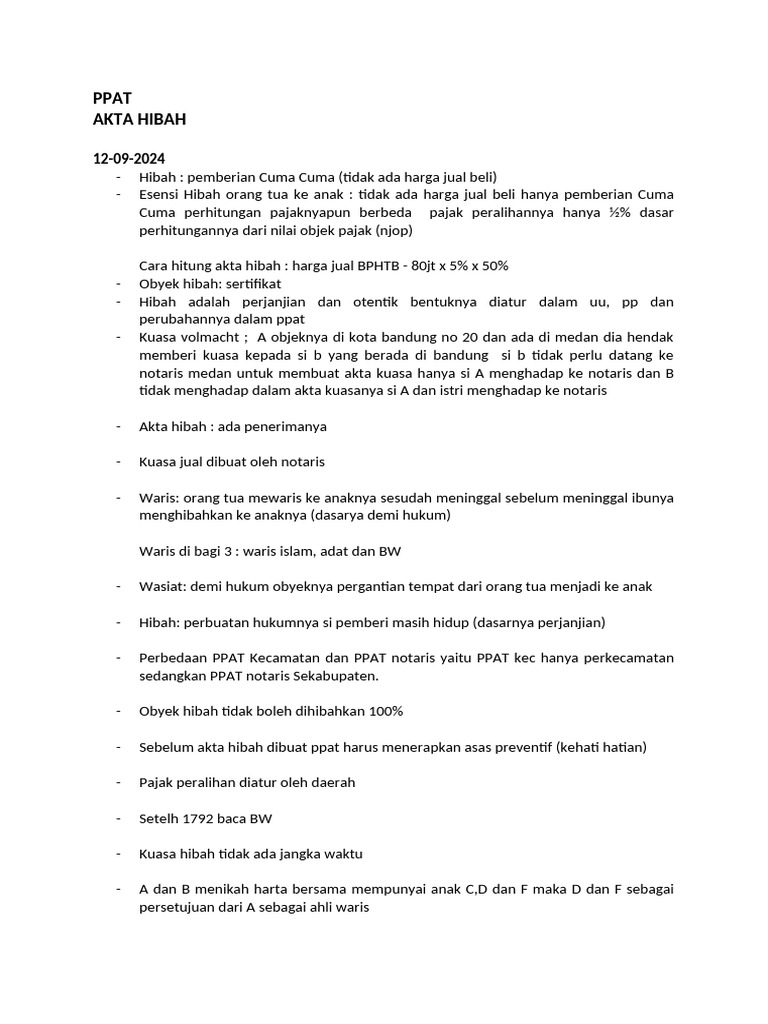 Catatan PPAT | PDF
