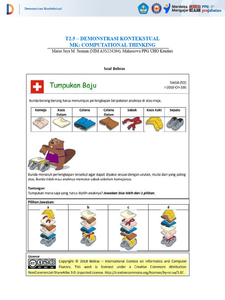 CT - T2.5 - Demonstrasi Kontekstual - Mario Jaya M. Jusman (Nim A3s224264) | PDF