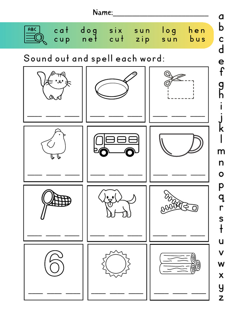 Worksheet Short Sounds | PDF