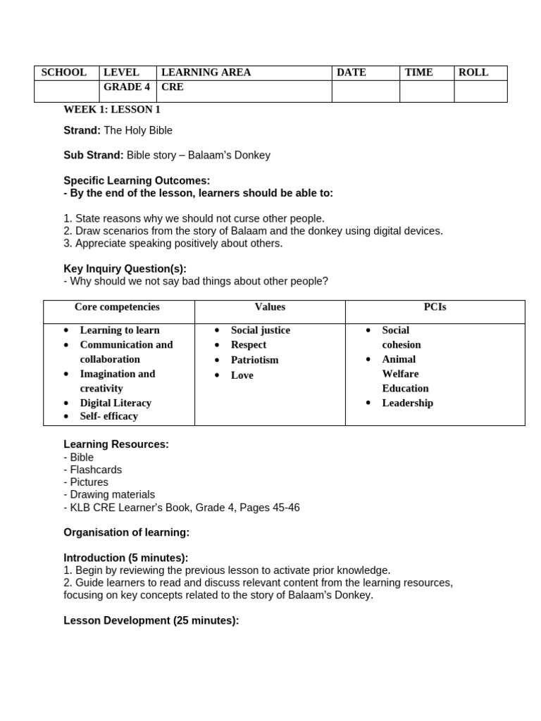 GR 4 Rationalised Cre Lesson Plans Term 2 | PDF | Learning | Abraham