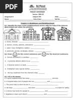 My Neighbourhood Worksheet for Grade 1 | PDF | Foods