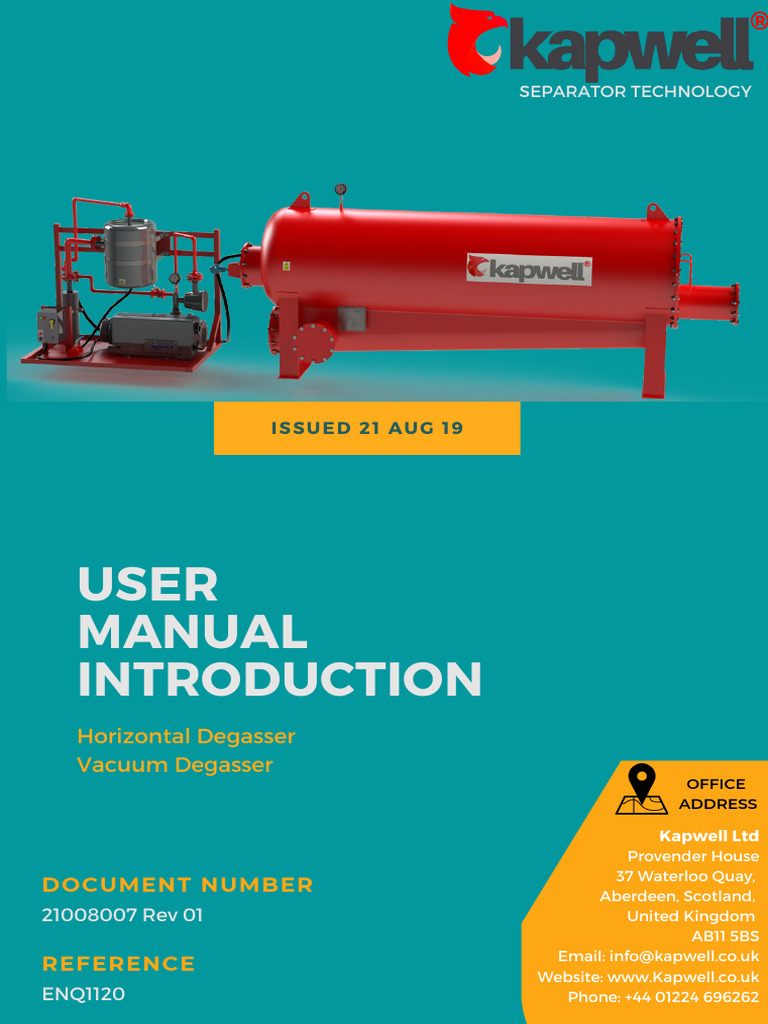 Horizontal and Vacuum Degasser Manual | PDF