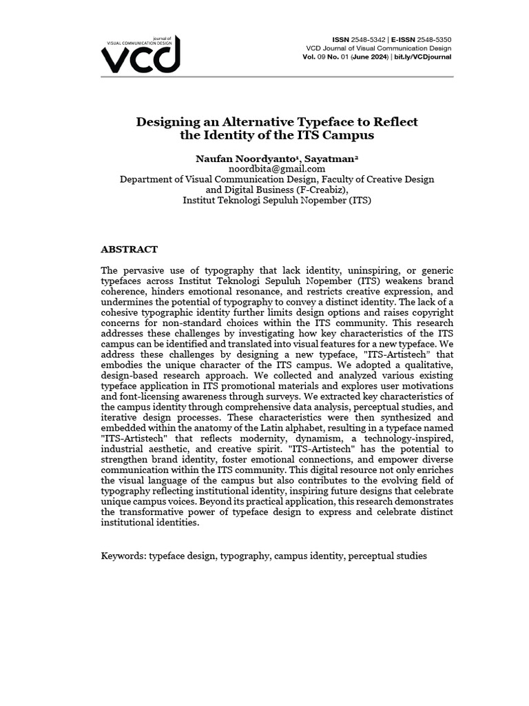 4 Designing An Alternative Typeface To Reflect The Identity of The ITS Campus | PDF | Typography ...