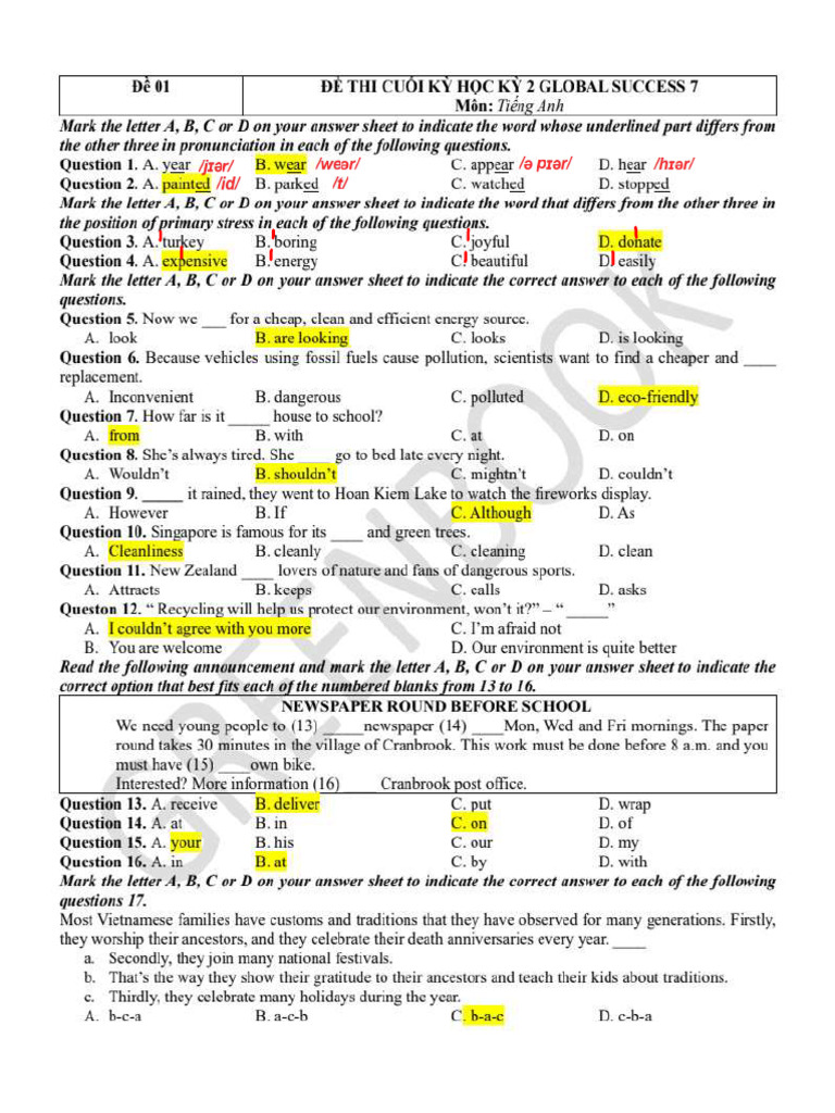 G7 - Term 2 - English | PDF