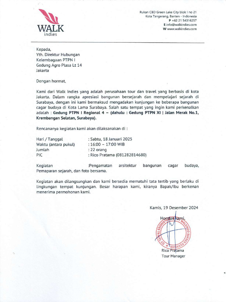 Surat Permohonan Izin Kunjungan PTPN I Reg 4 Surabaya (1)_compressed (1) | PDF