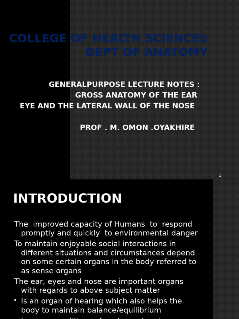Ear, Nose and Eye Uniport 311 Updated Version | PDF | Ear ...