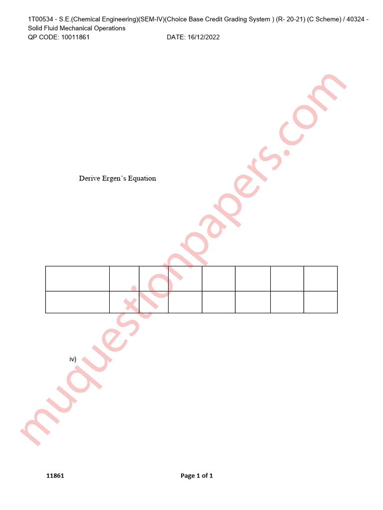 Be Chemical Engineering Semester 4 2022 December Solid Fluid Mechanical Operationsrev 2019 C ...