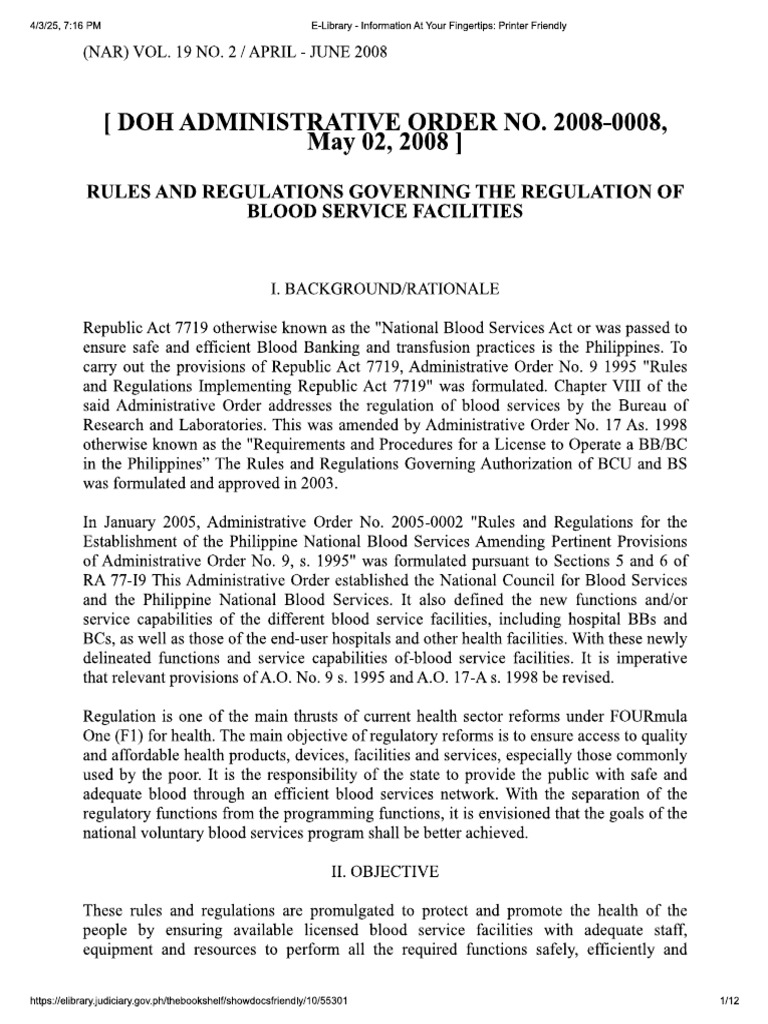 Doh Administrative Order No. 2008-0008 | PDF
