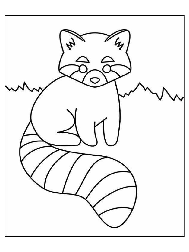Red Panda Coloring Page | PDF