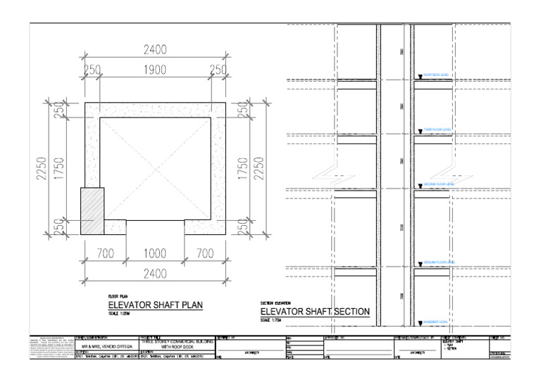 ELEVATOR SHAFT DETAIL | PDF