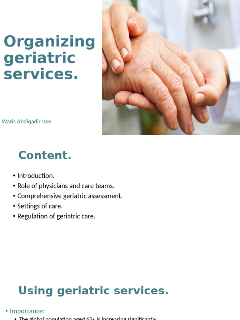 Geriatric Presentation Waris | PDF | Geriatrics | Physical Therapy