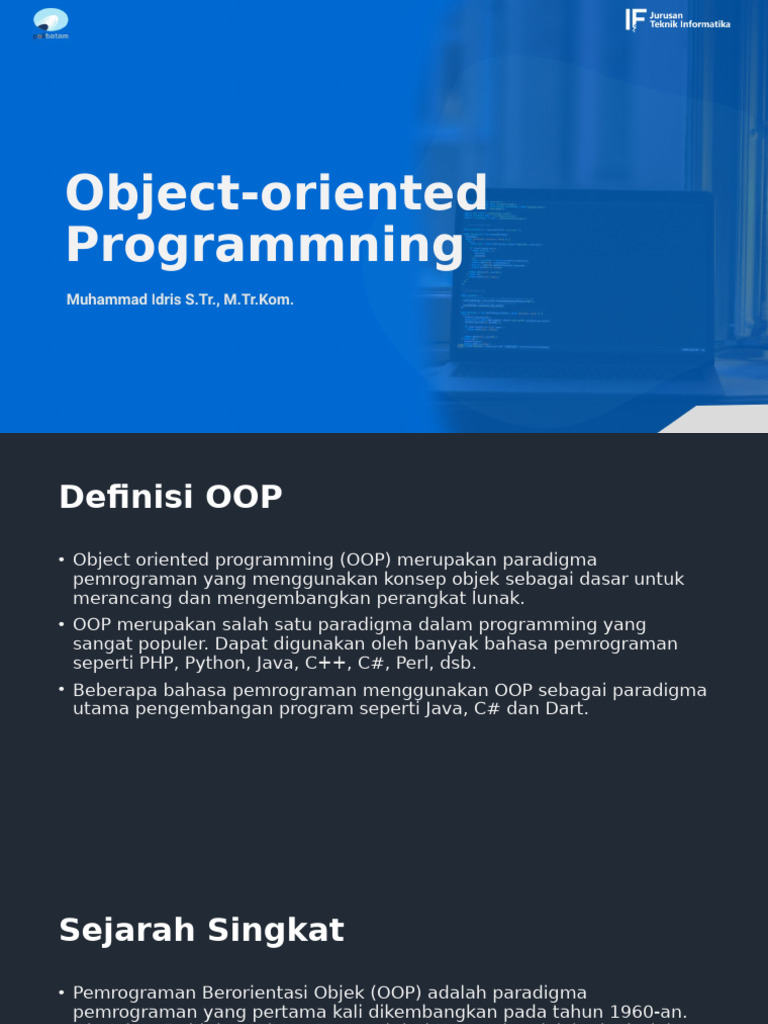 Modul T01 - Object Oriented Programming | PDF