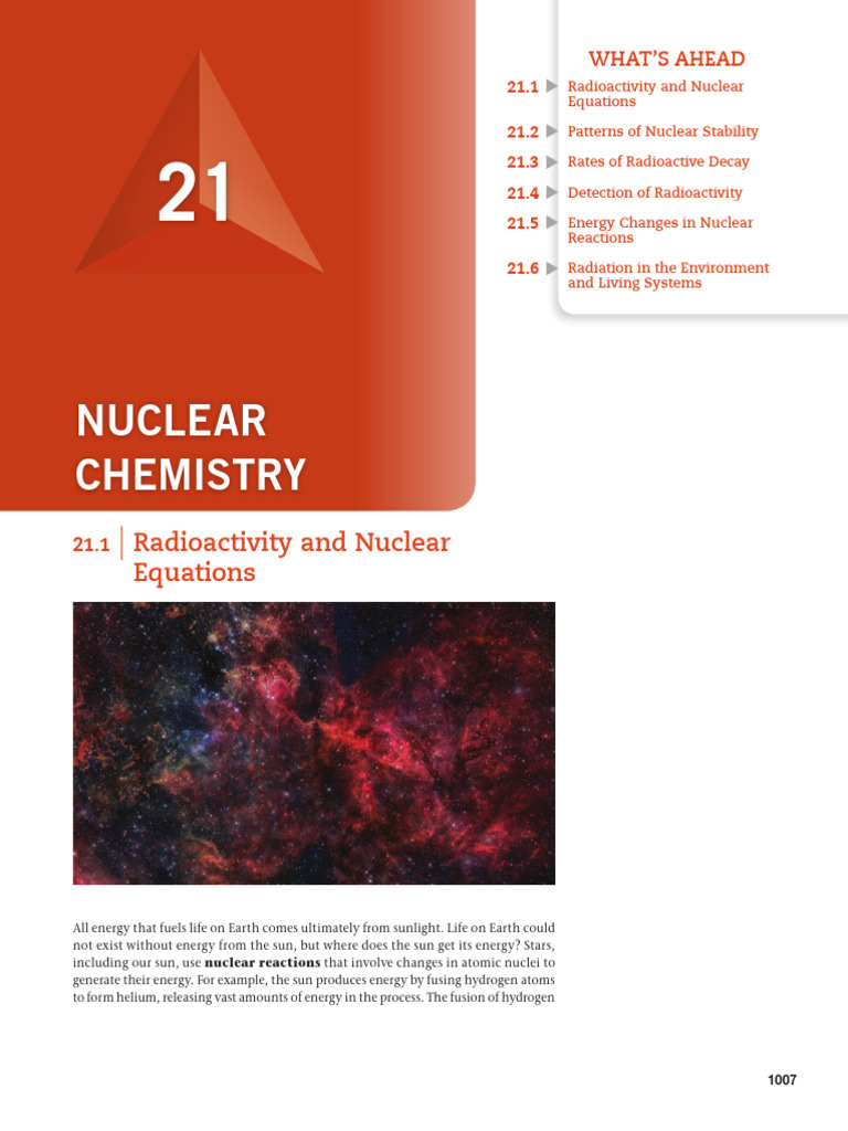 Ch21 Nuclear Chemistry | PDF | Radioactive Decay | Nuclear Physics
