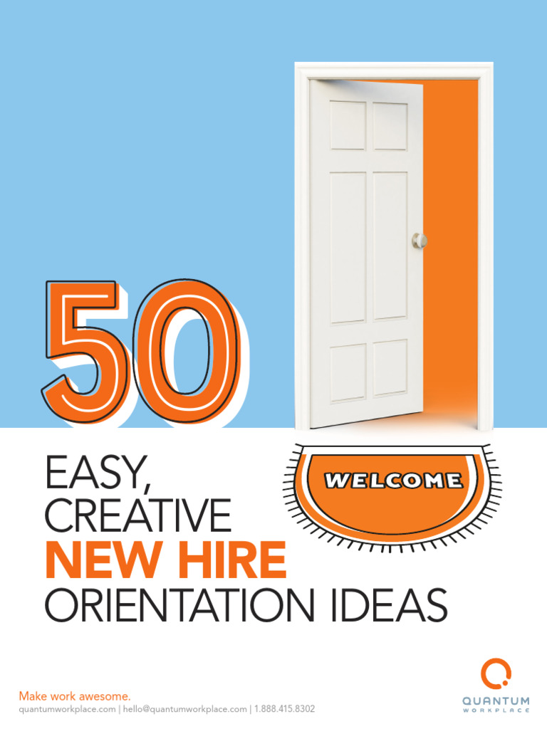 50 Easy Creative New Hire Orientation Ideas - 25p | PDF