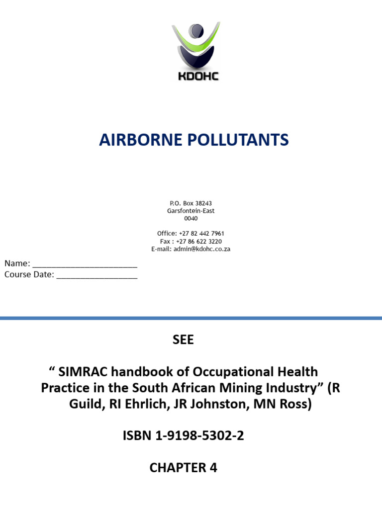 Airborne Pollutants | PDF