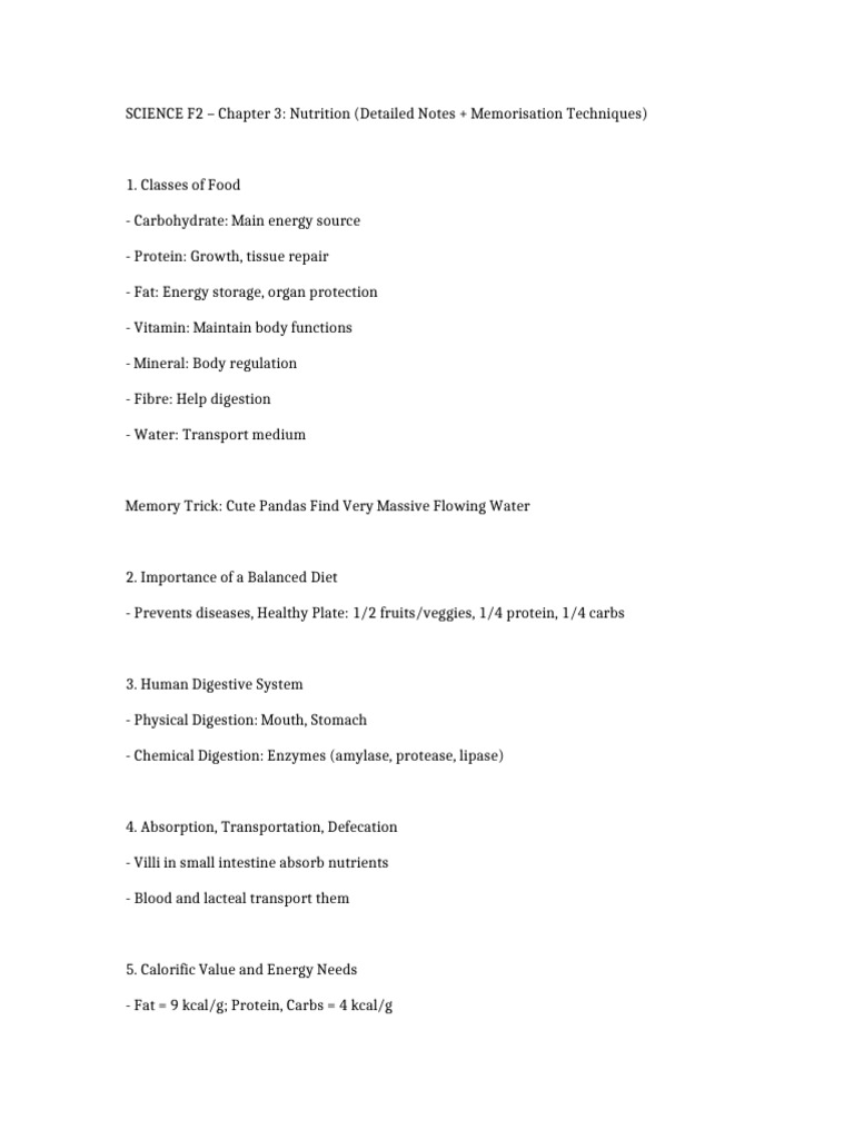 Nutrition Chapter3 | PDF