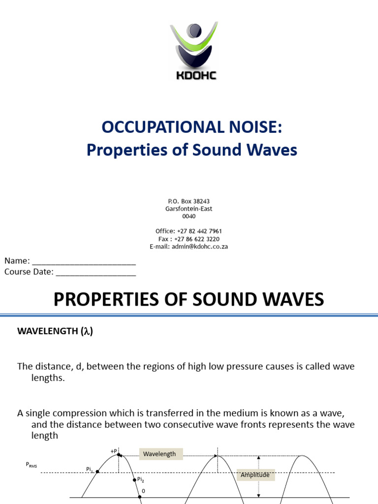 9. Properties of Sound Waves (1) | PDF | Amplitude | Decibel